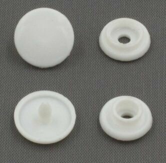 Кнопка пластиковая 10мм цв белый (упаковка 100 штук), производство Китай