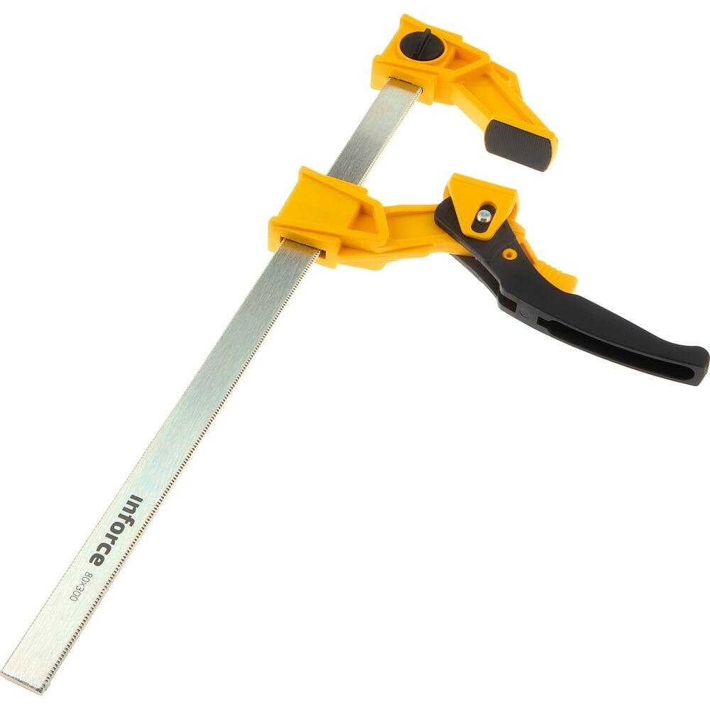 Рычажная струбцина Inforce быстрозажимная, 80x300 06-03-43