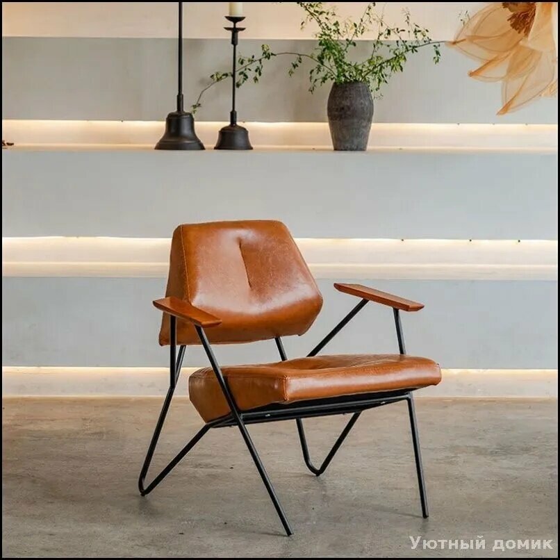 Кушетка 57х68х74 см, черный, коричневый