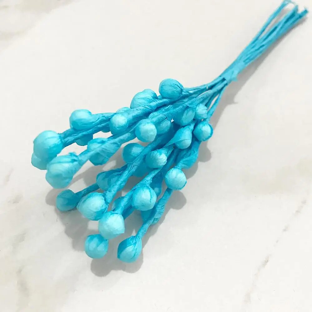 Искусственные цветы смешанные синие 6/10/12 шт Бирюзовый, 10pc length 14cm