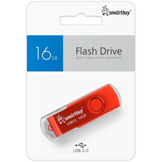 USB флешка Smartbuy 16Gb Twist red USB 3.0