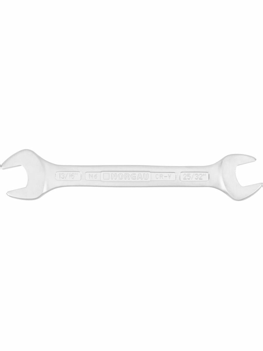 Гаечный ключ дюймовый рожковый NORGAU Industrial двусторонний, 25/32x13/16, HРM High precision machining