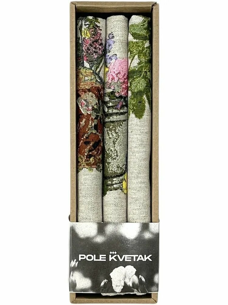 Полотенце кухонное белорусский лён, Льняная фактура, 46x60, 3шт