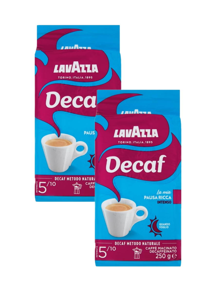 Кофе молотый без кофеина Lavazza Dec Intenso 2 шт по 250 г, интенсивный