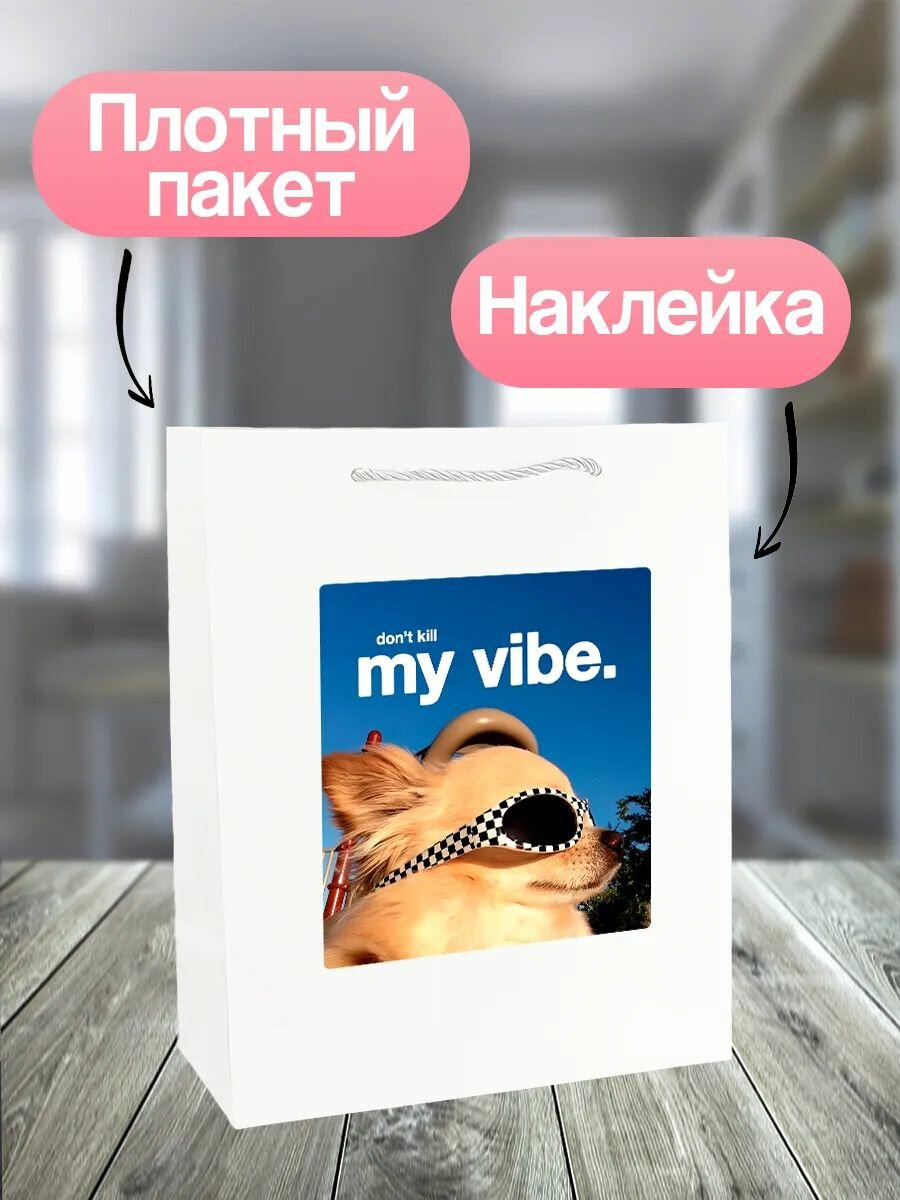 Пакет подарочный 2016 вайб, упаковка для подарка, 26х31 см — фото 1