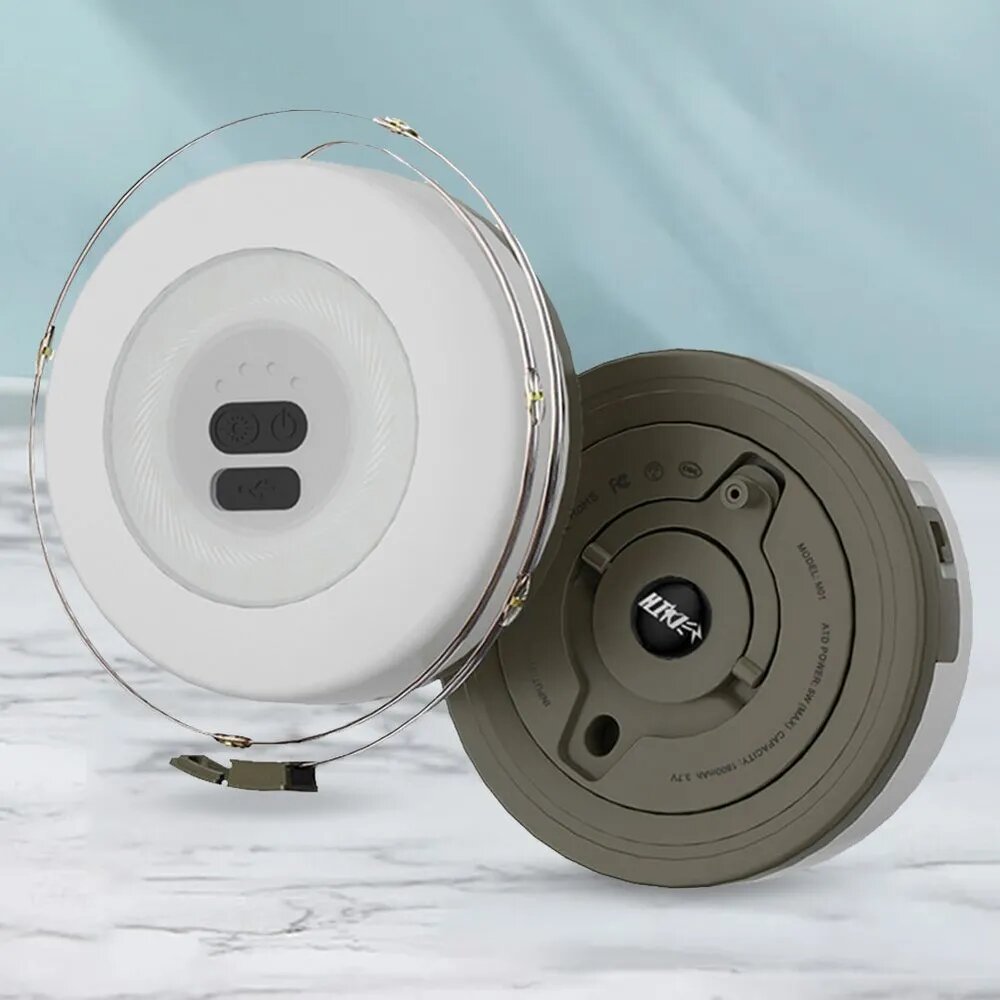 Кемпинговый фонарь LED Ambient Light для кемпинга, солнечная батарея, желтый свет, пластик, металл — фото 1
