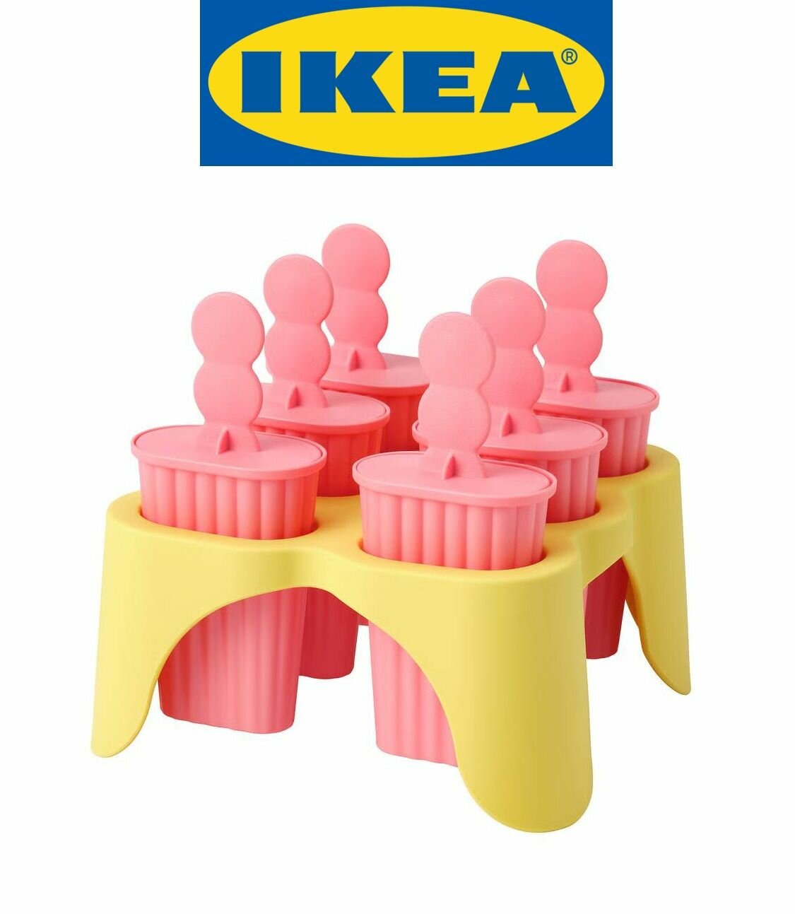 Формы для мороженого IKEA UPPFYLLD икеа уппфиллд. 6 штук, на подставке, 13 см, полипропилен