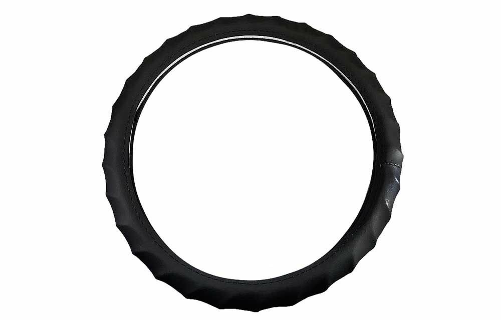 Оплетка на руль для автомобиля Haval / Хавал Jolion , M6 , H3 , F7, Dargo , H9 и др, в черном цвете, Искусственная кожа