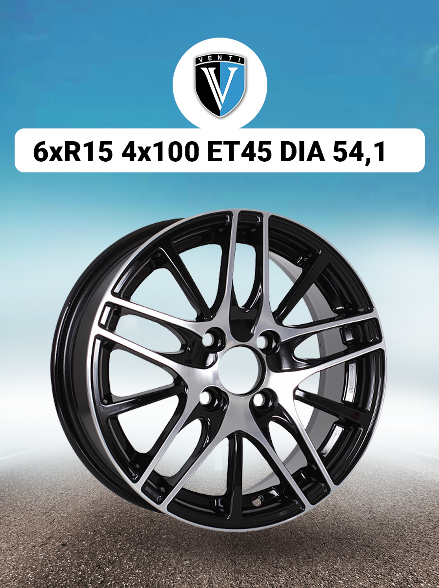 Диск автомобильный Venti V1506 6x15 4x100 ET45 54,1 BD