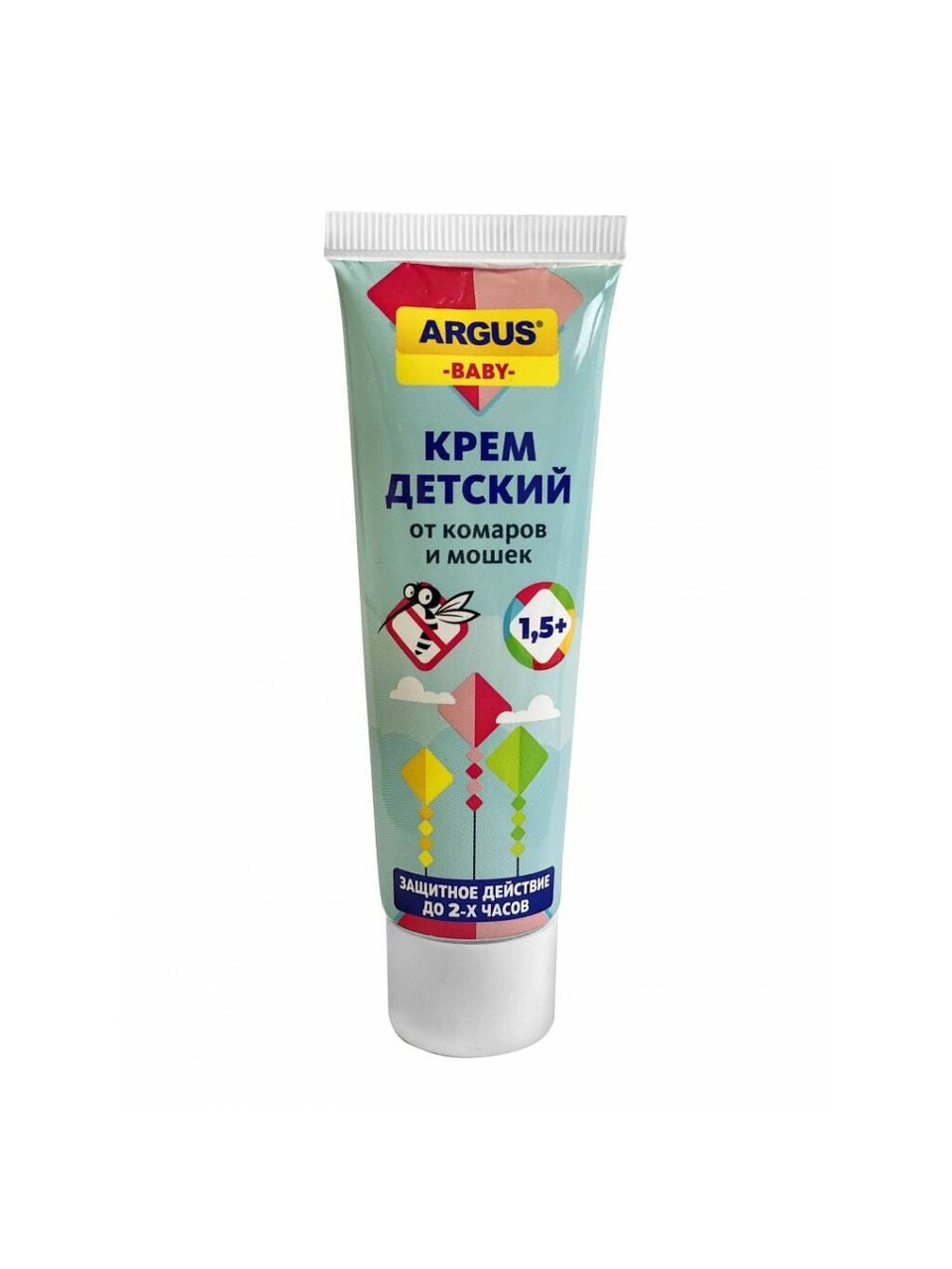 Крем репеллент Argus Baby от комаров и мошек для детей с 1.5 лет, 42 мл, эффективная защита кожи на улице и дома