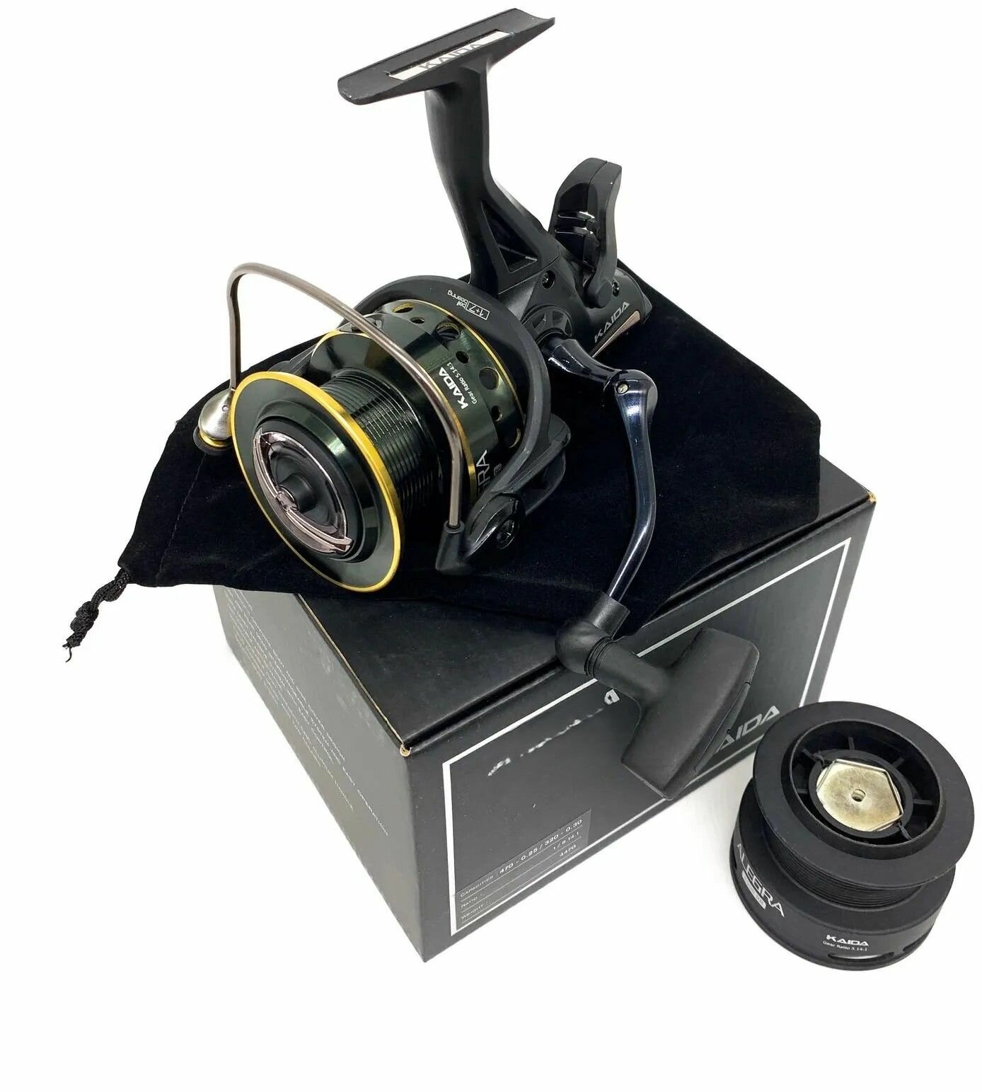 Катушка карповая безынерционная с байтраннером, низкопрофильная, модель ALEGRA, размер 5500, фирма KAIDA