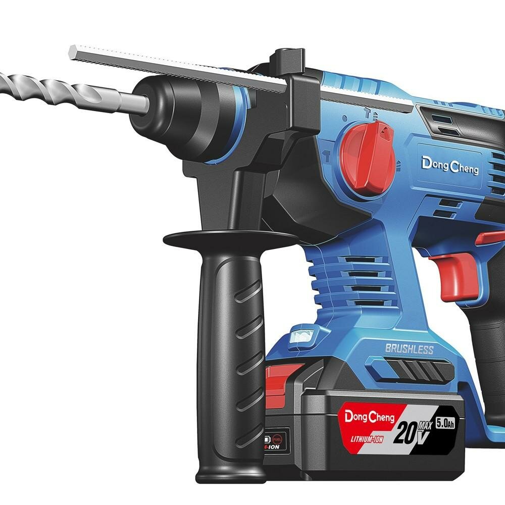 Перфоратор аккумуляторный SDS-plus Dongcheng DZC22, 20 В Li-ion 2x4 Ач