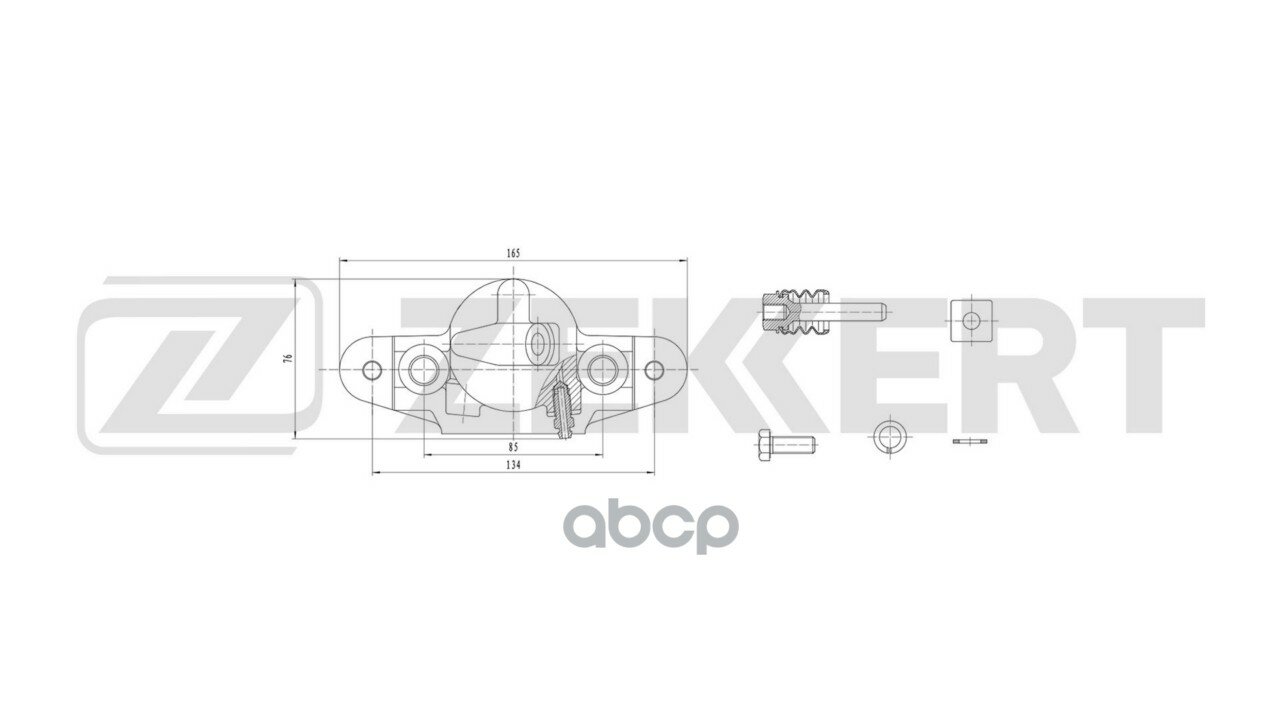 Тормозной суппорт передний левый Lada Samara (2108 2109 2113 2114) 96- Zekkert арт. bs-8402