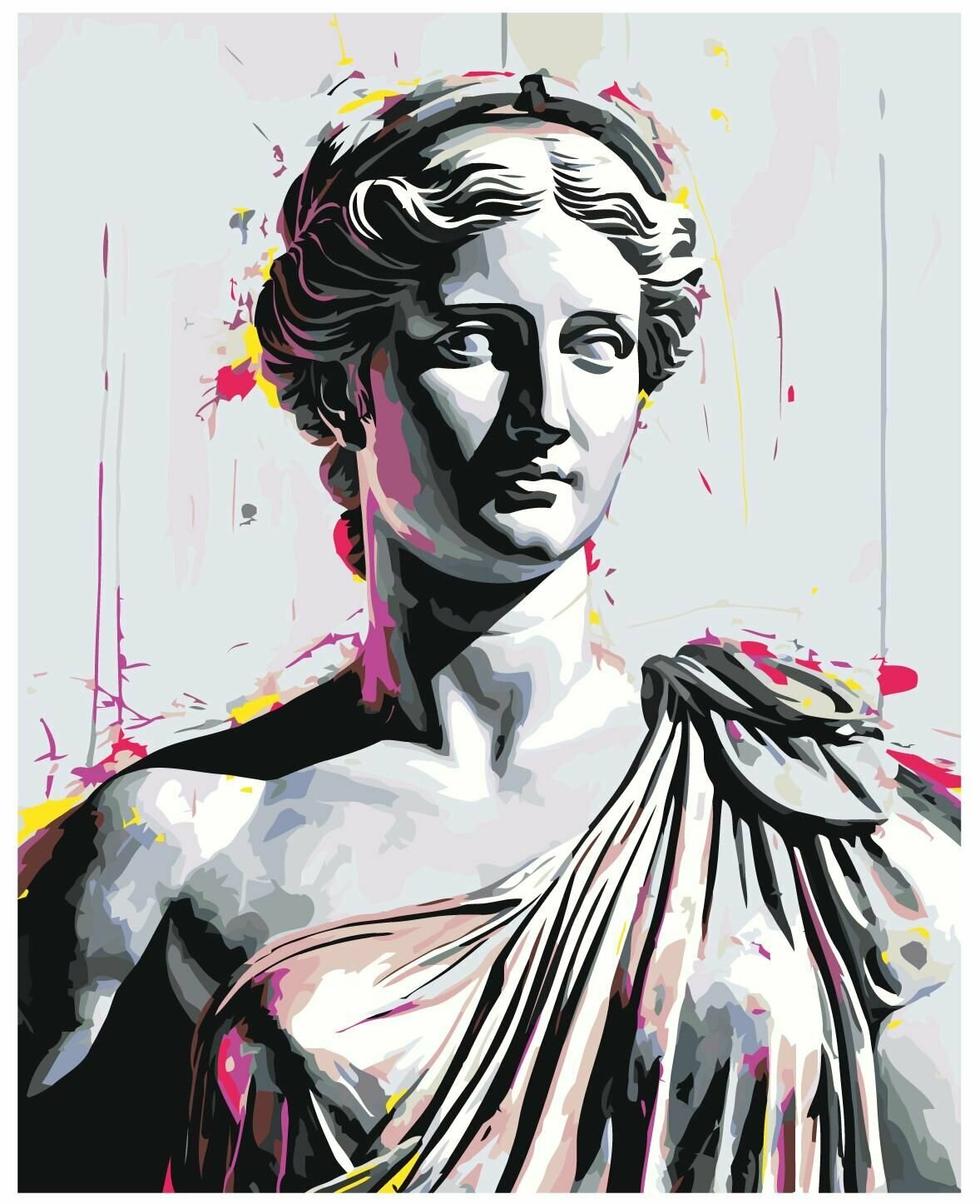 Картина по номерам, 40 x 50, ELLU-0076, Венера Милосская статуя арт