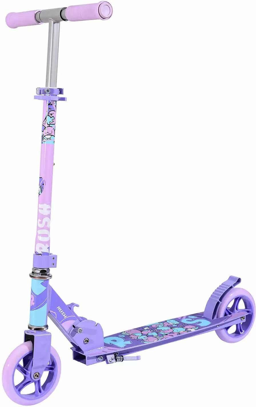 Самокат RUSH ACTION Двухколесный, Flower, 145 мм, нагрузка до 100 кг