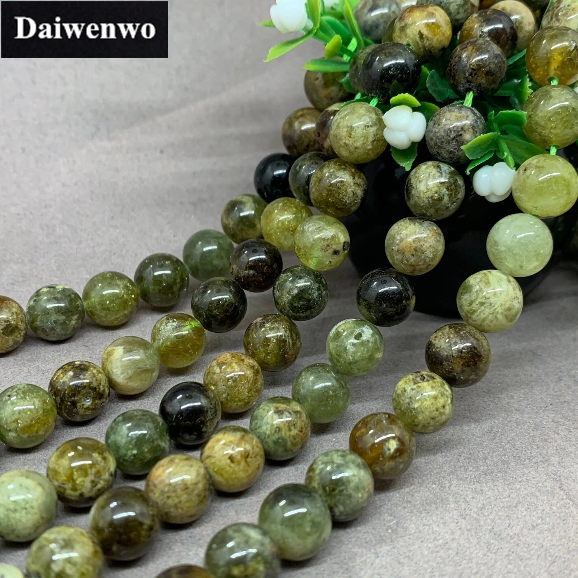 Зеленый гранат бусины 6/8/10 мм 8mm about 47pcs