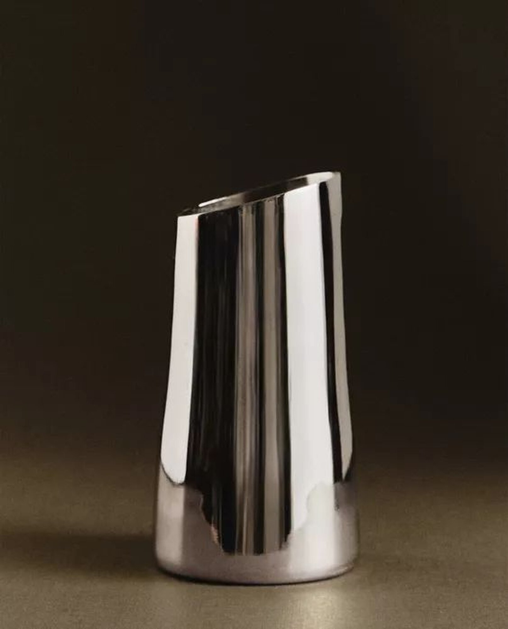 Ваза ZARA HOME 6194/046/808 - металлическая, 1 шт, 13 х 7 х 7 см, цвет серебро