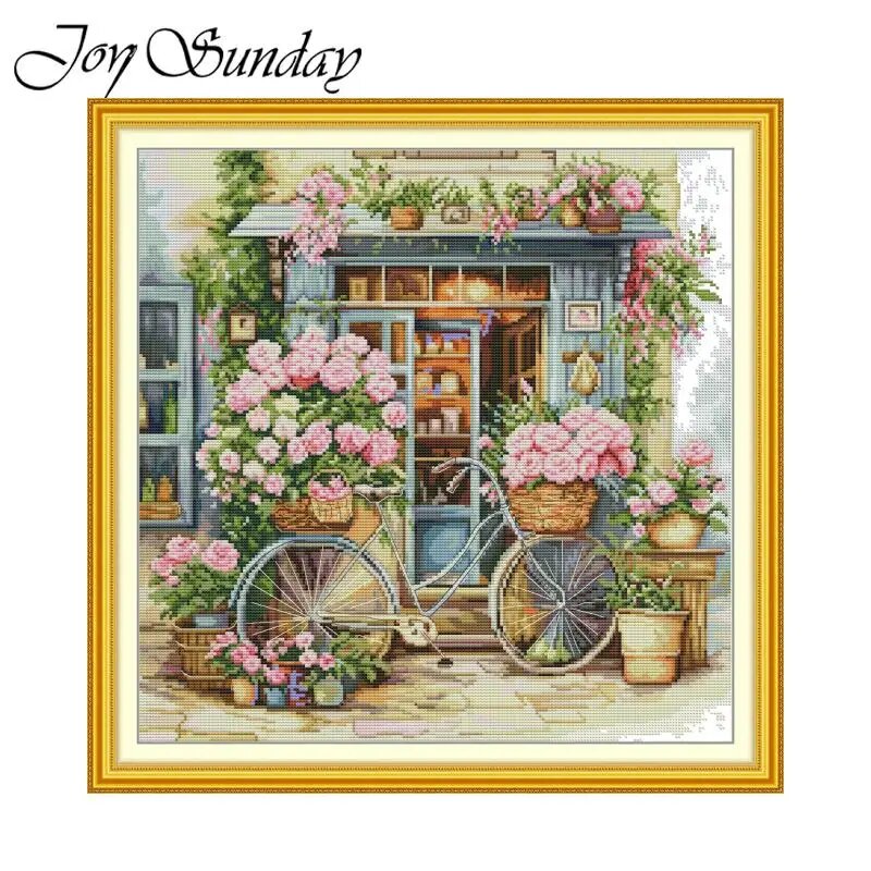 Набор для вышивания крестом Joy Sunday, 16CT, Флористика