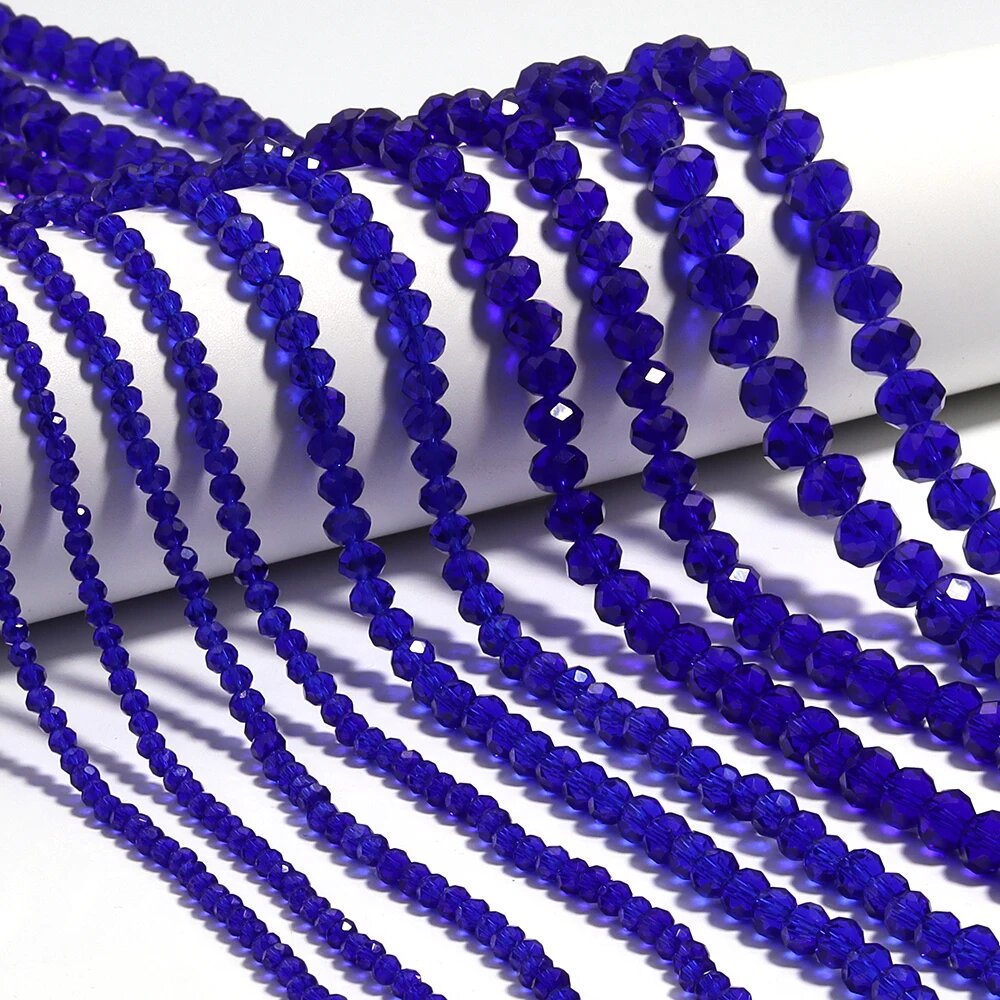 Хрустальные бусины Rondelle 3 4 6 8 10 мм Фиолетовый, 4x3mm approx 100pcs, Deep Blue