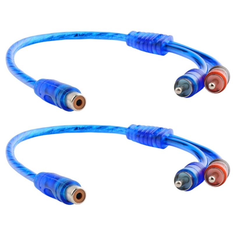 Автомобильный MP3-звук RCAs Y-разветвитель Кабельные адаптеры Преобразователи шнура Кабель-разветвитель Женский Мужской Источник питания для автомобильных усилителей