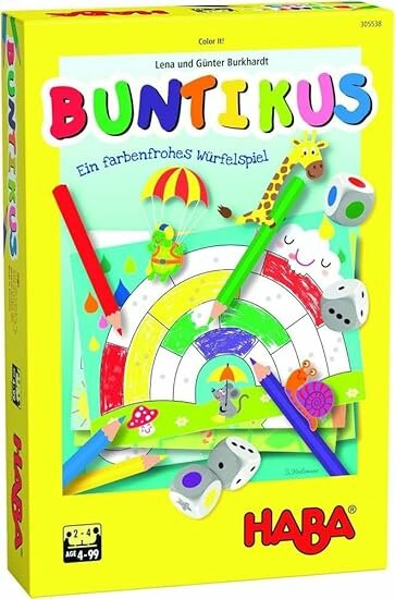 Детская настольная игра Haba - Buntikus -творческая игра-раскраска , от 4 лет - 305538