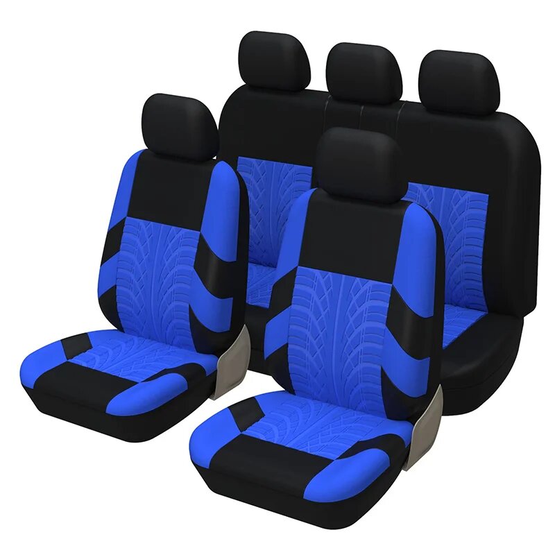 Набор чехлов на сиденья авто, BLUE FULL SET, универсальные