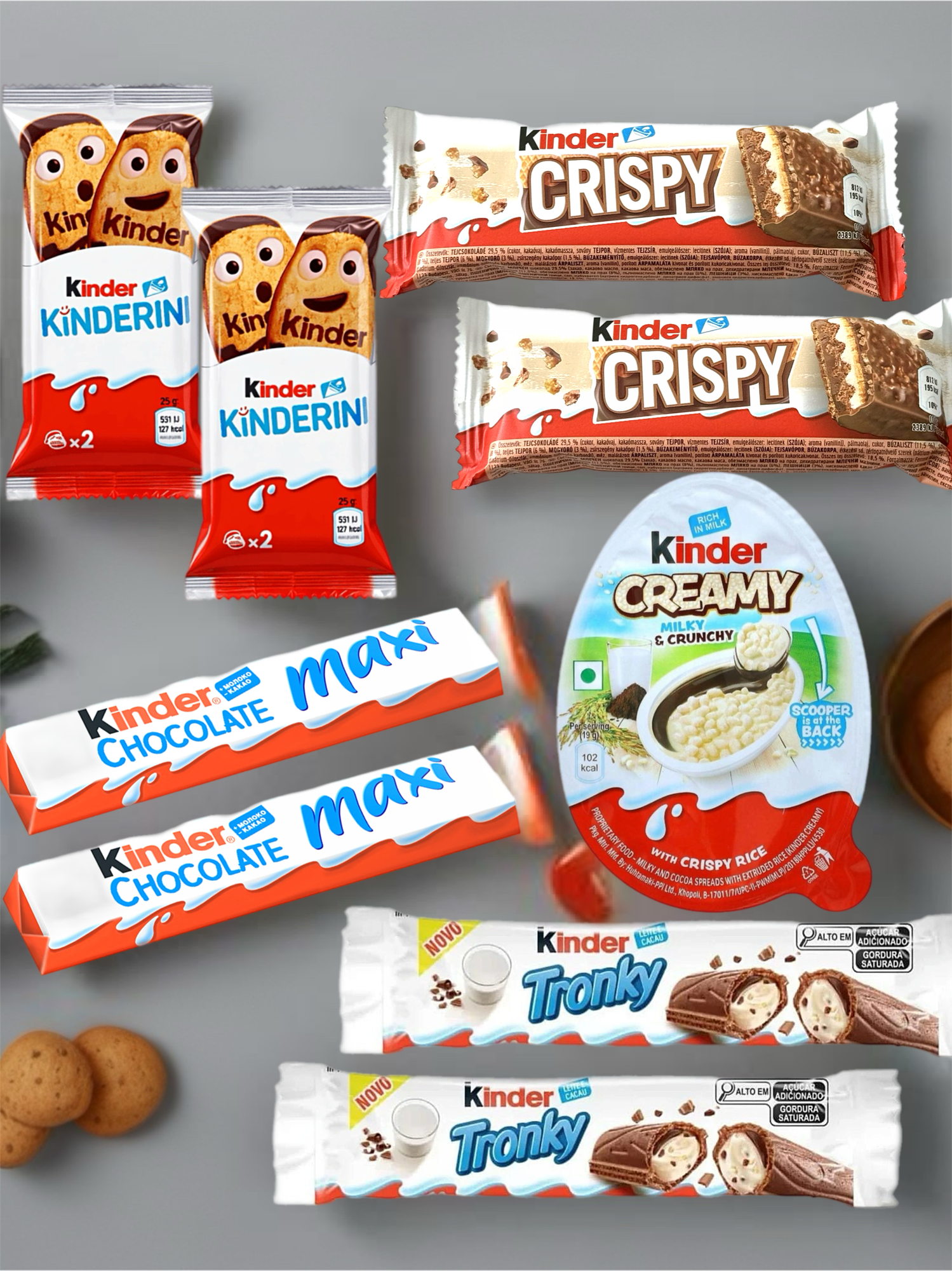 Kinder шоколадные батончики, ассорти набор, 240 г (Германия)