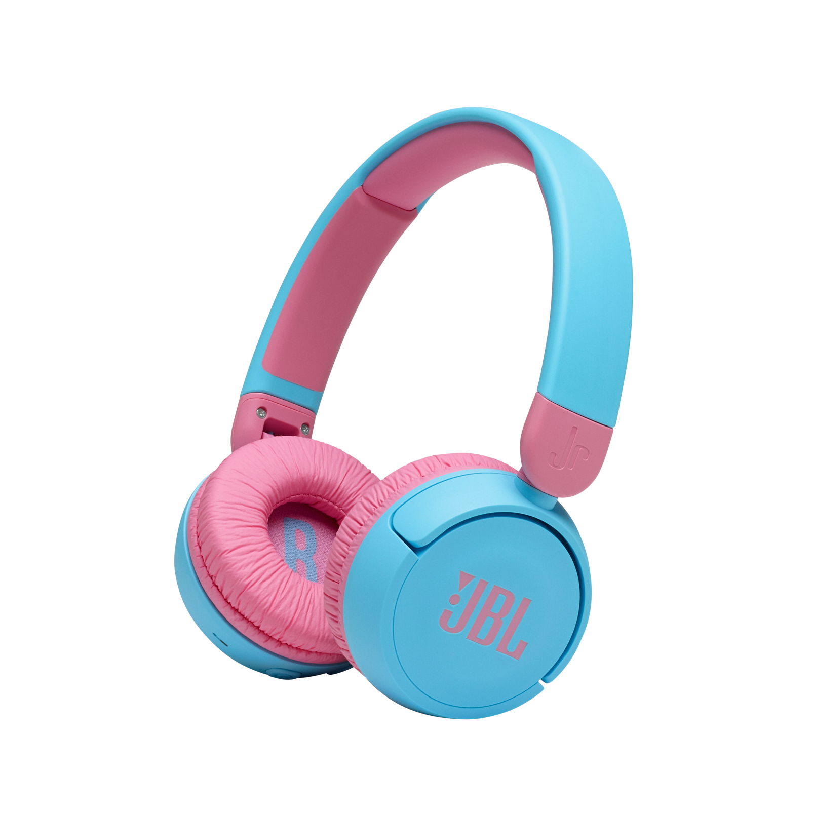 Наушники JBL JR310BT Kids, накладные, Bluetooth 5.0, RGB-подсветка, детские, складные, голубые