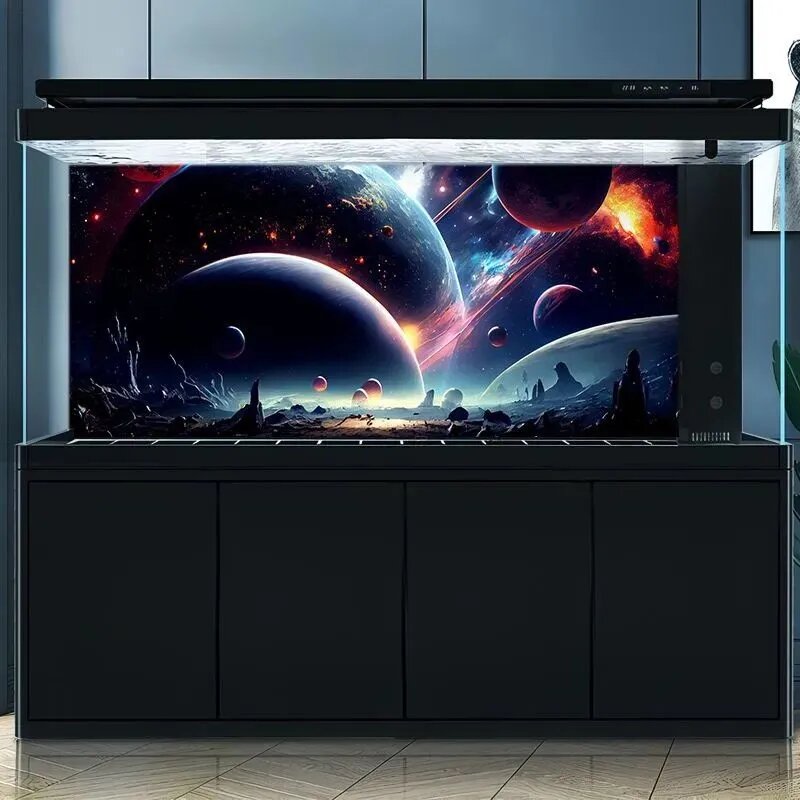 Фон для аквариума Космос 60x80см из ABS пластика, декор для аквариума, задний фон