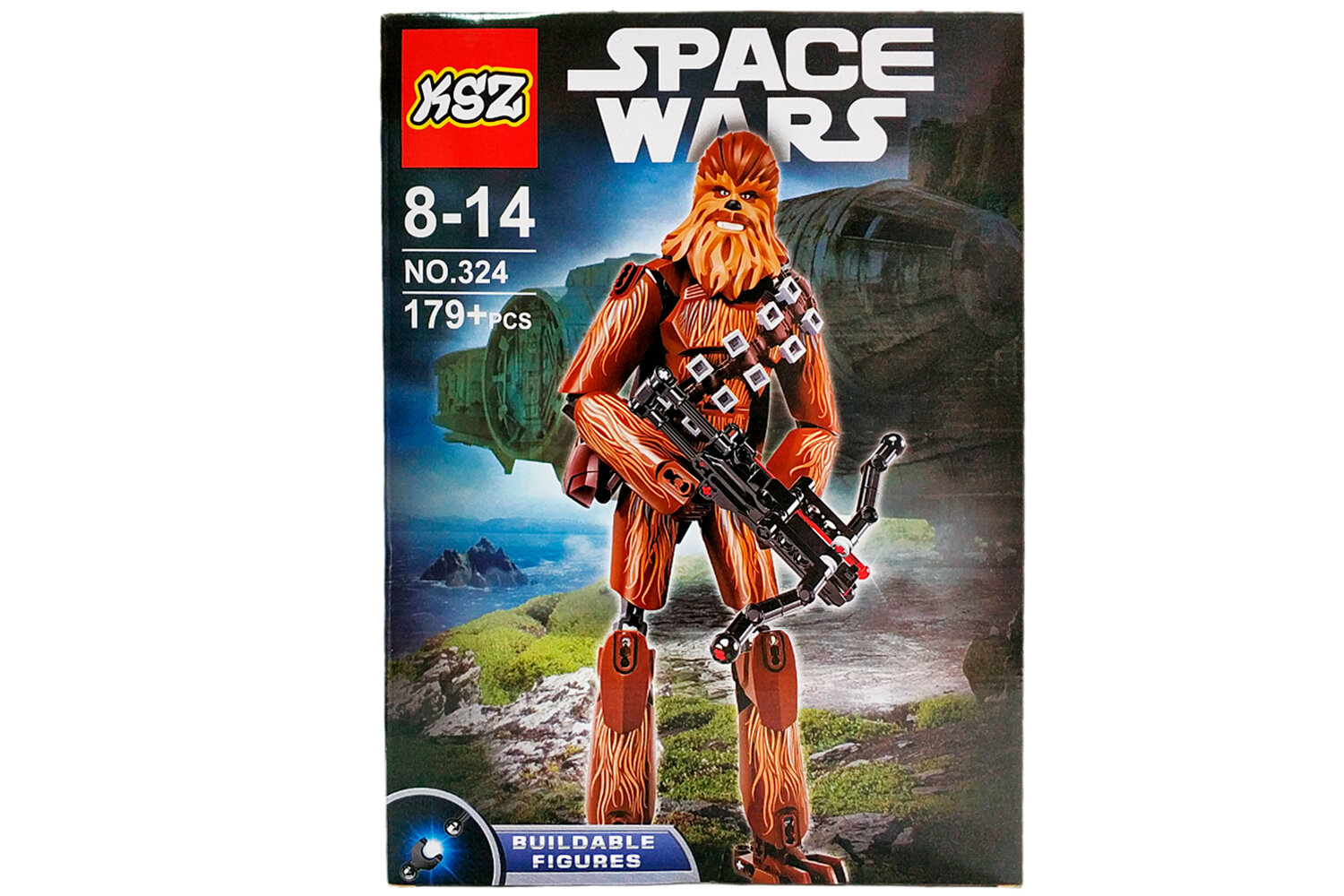 Конструктор Звездные войны Чубакка 324 KSZ SPACE WARS, высота 31 см, 179 деталей
