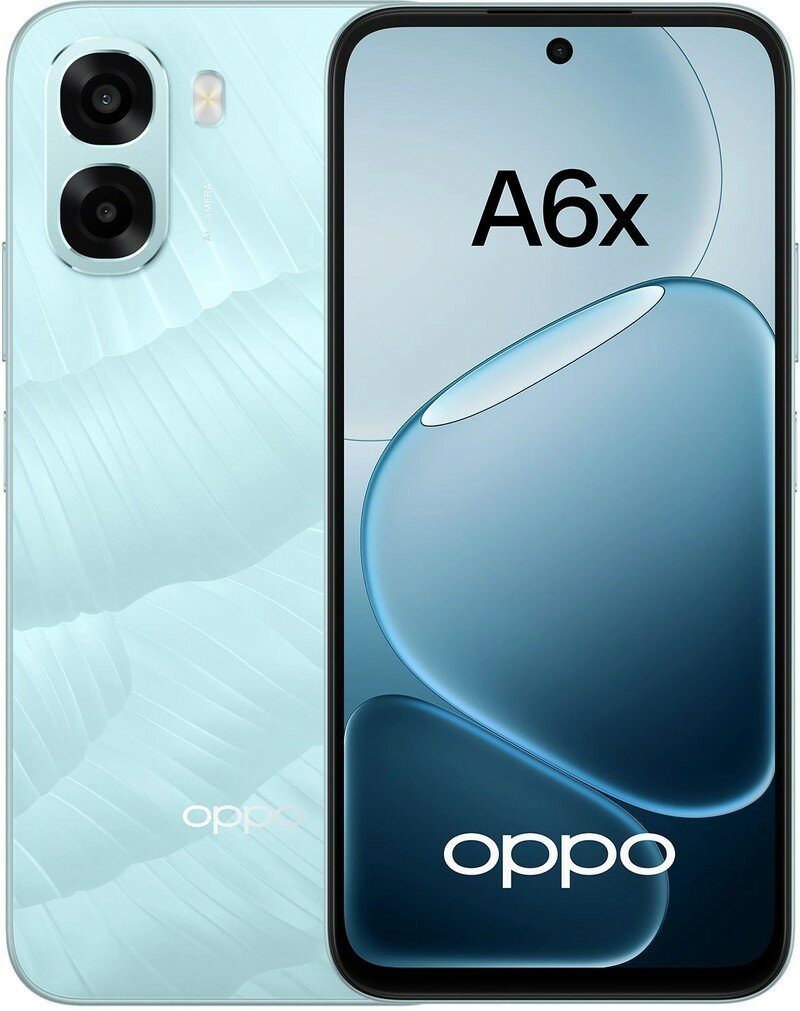 6.75" Смартфон OPPO A6x 4/128Gb, NFC, IPS, 120Гц, 6100мAч, голубой