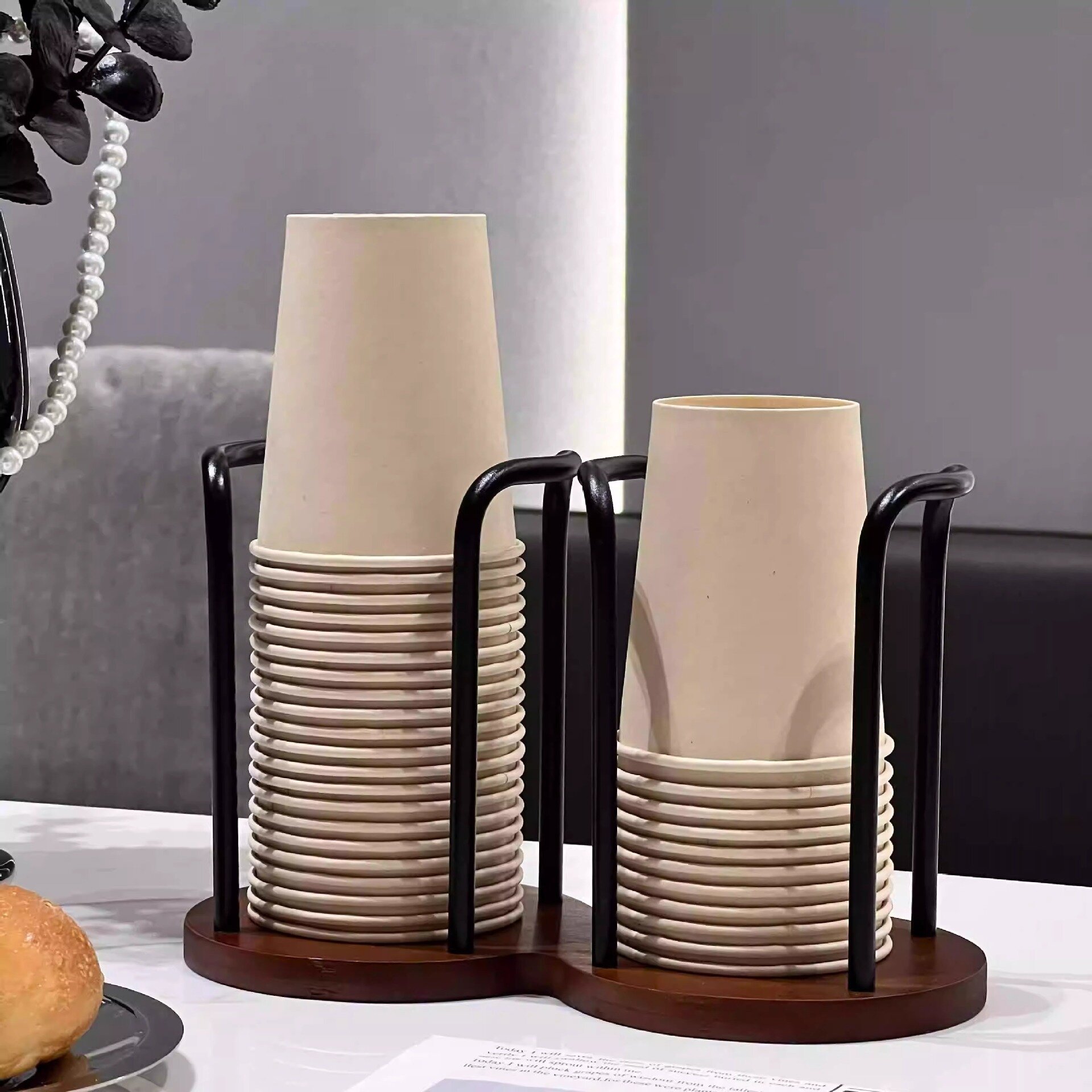 Подставка для одноразовых стаканчиков из массива дерева, высококачественный держатель для бумажных стаканчиков, офисный диспенсер для бумажных стаканчиков, стеллаж для хранения.