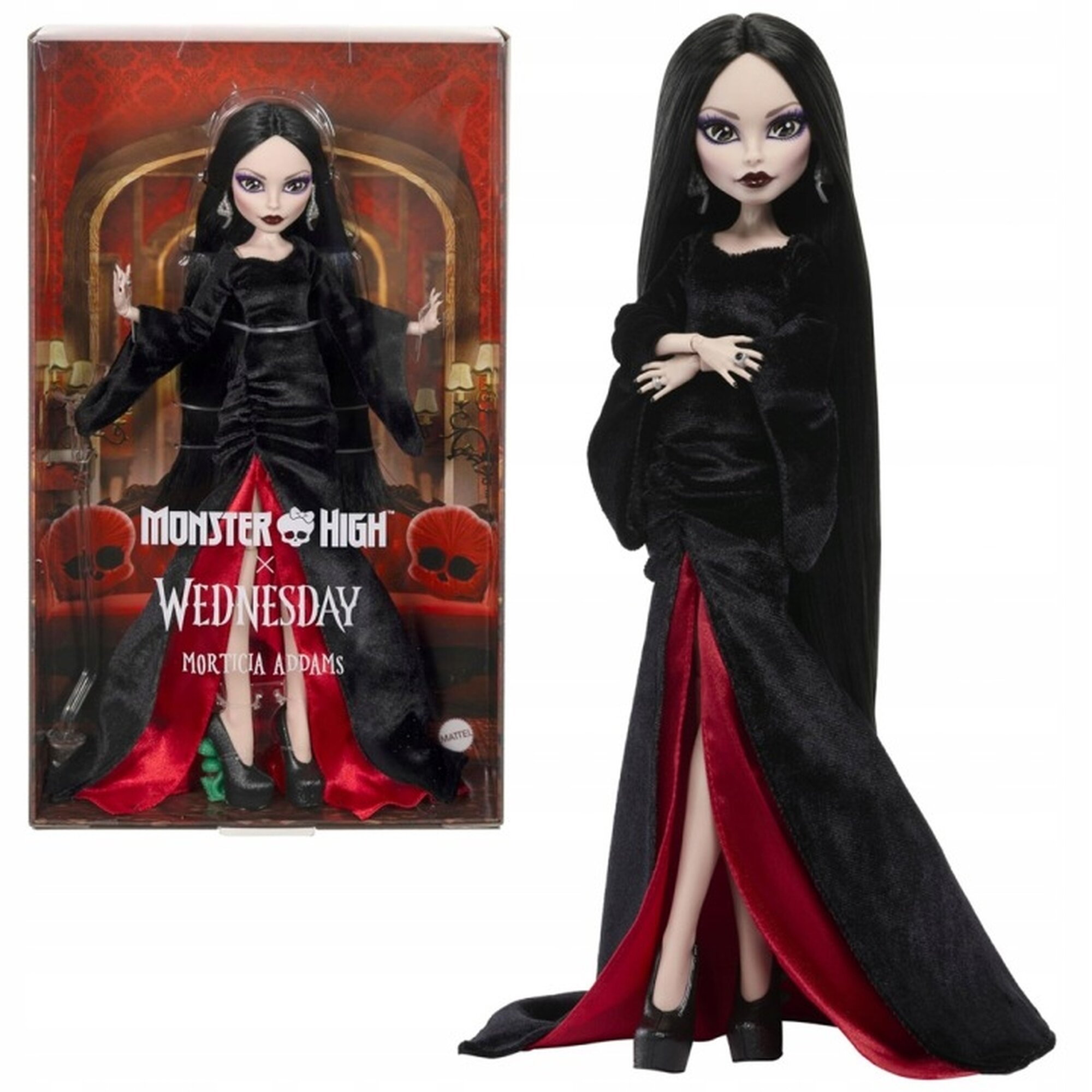 Кукла Mattel Monster High x Wednesday - Коллекционная кукла Мортиша Адамс/MORTICIA ADDAMS - Монстр Хай JLK99