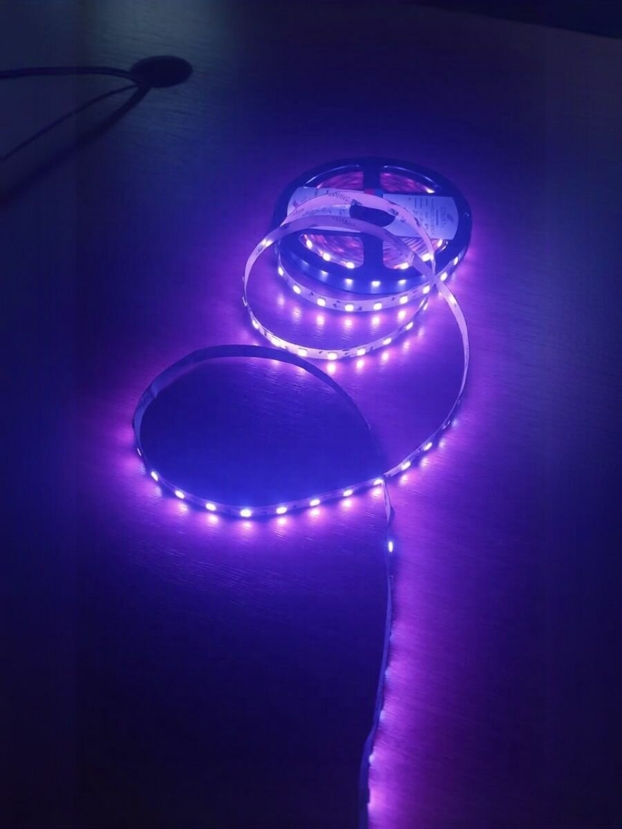 Фиолетовая светодиодная лента 5 метров Lederon LED LDS_5050_60_PURP_IP20 12V арт.16753