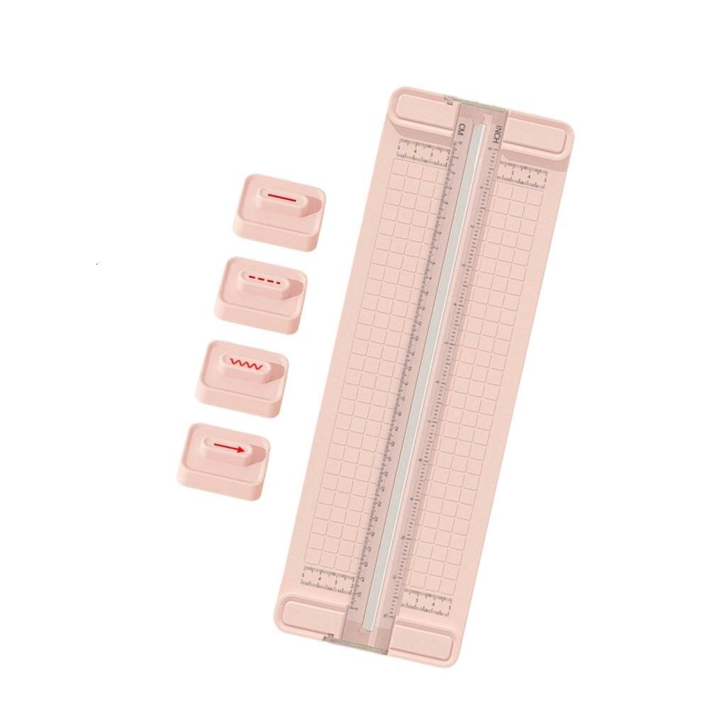 4-в-1 двухсторонний резак для бумаги, Розовый