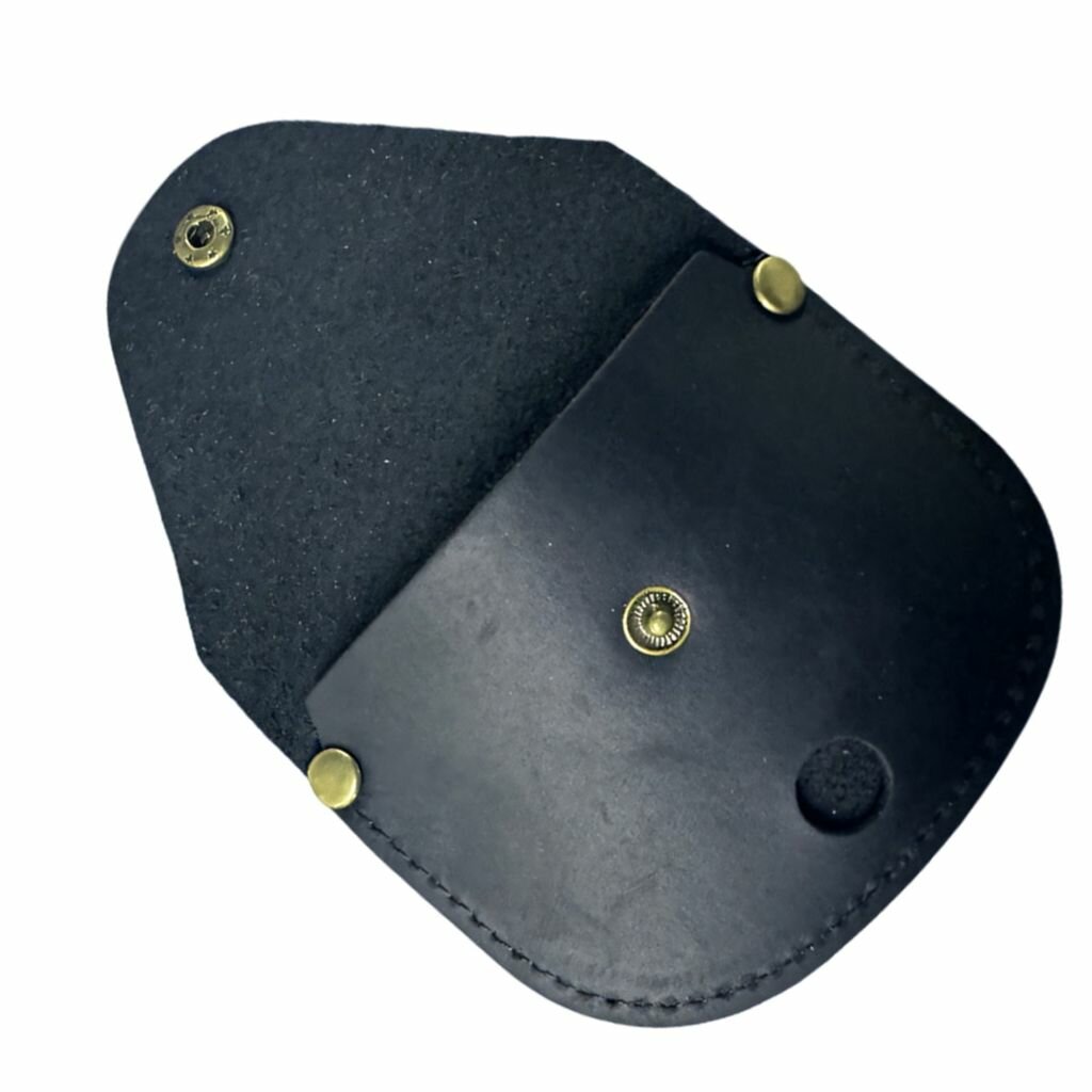 Защитный чехол для компаса из воловьей кожи-Черный