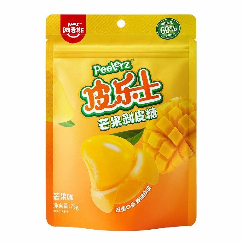 Мармелад AMOS жевательные с соком манго /зип-пак/ 75г