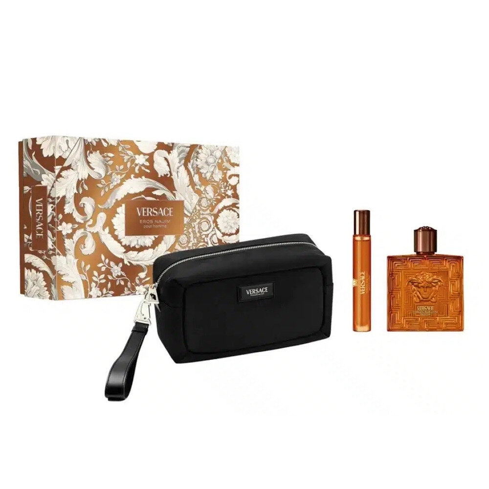 Versace Eros Najim Набор (духи + духи + косметичка) 100 мл + 10 мл Мужской / Версаче Эрос Наджим