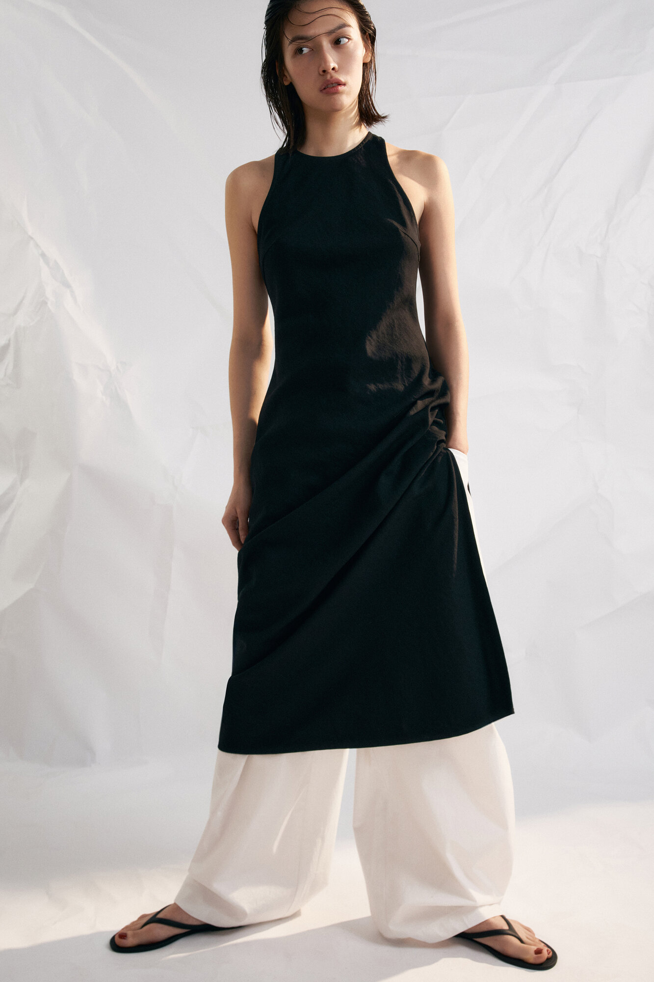 Платье макси вискозное