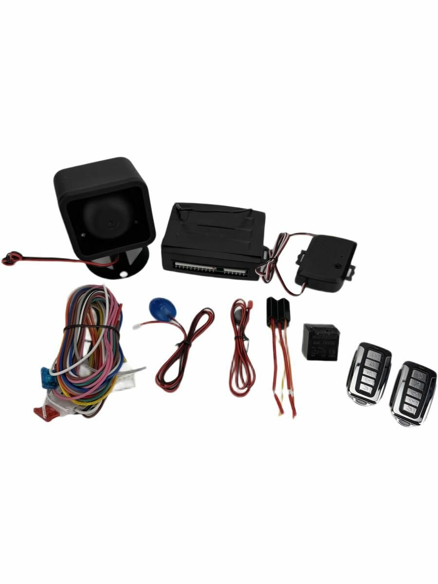 Автомобильная сигнализация, двусторонняя связь, с автозапуском, черный