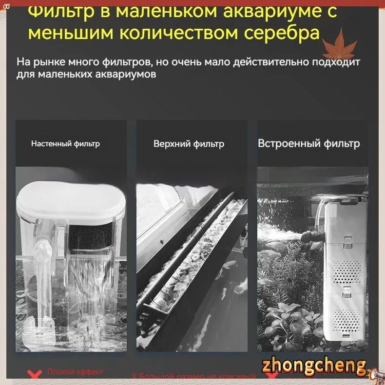 Фильтр для аквариума Jinlijia система кислородной фильтрации "все в одном" с низким уровнем воды настенная система циркуляции "три в одном"