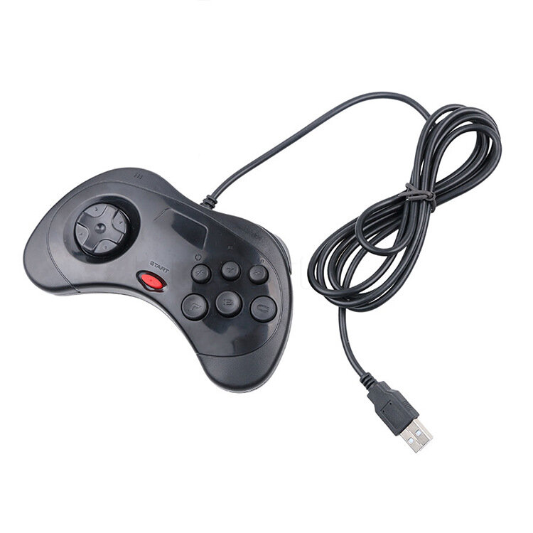 Контроллер Sega Saturn USB, игровой контроллер для ПК, большой объем, SG001/черно-белый