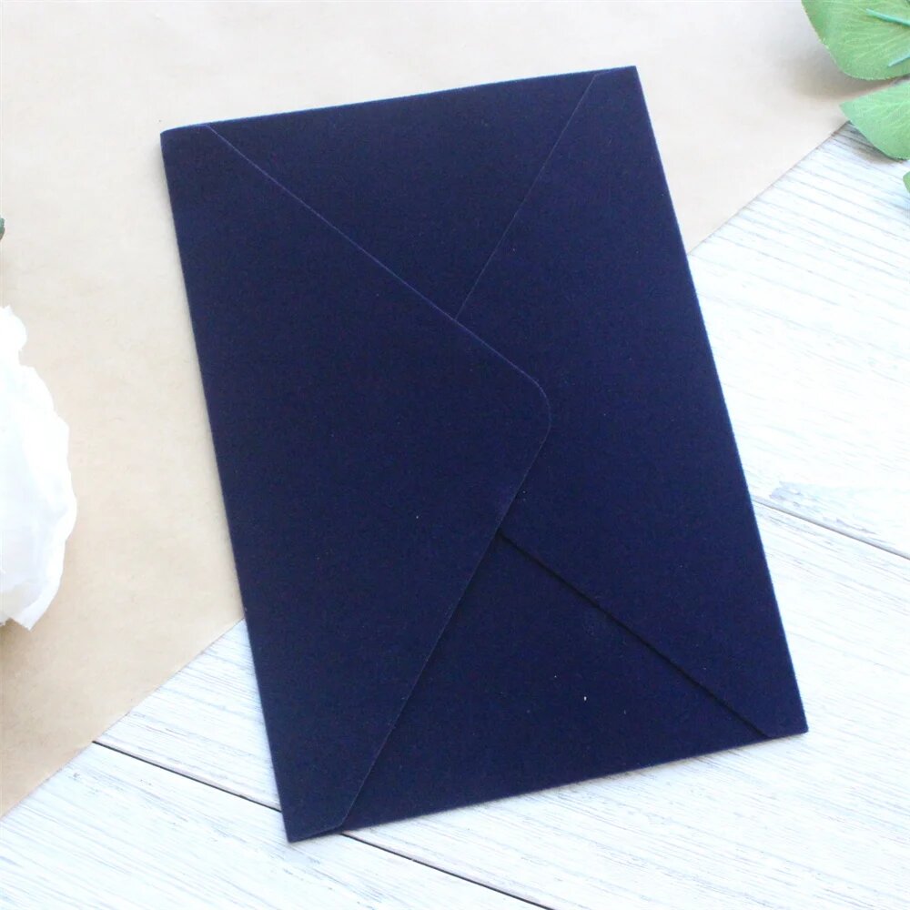 Бархатные конверты Mila Shaw Invitation 25 шт. Темно-синий, 25pcs, blue