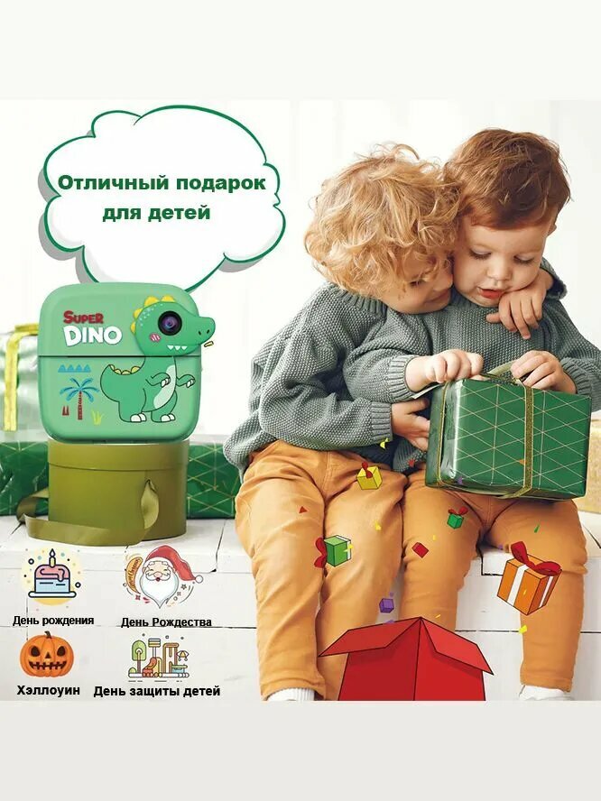 Детский фотоаппарат мгновенной печати, детям, цифровая камера