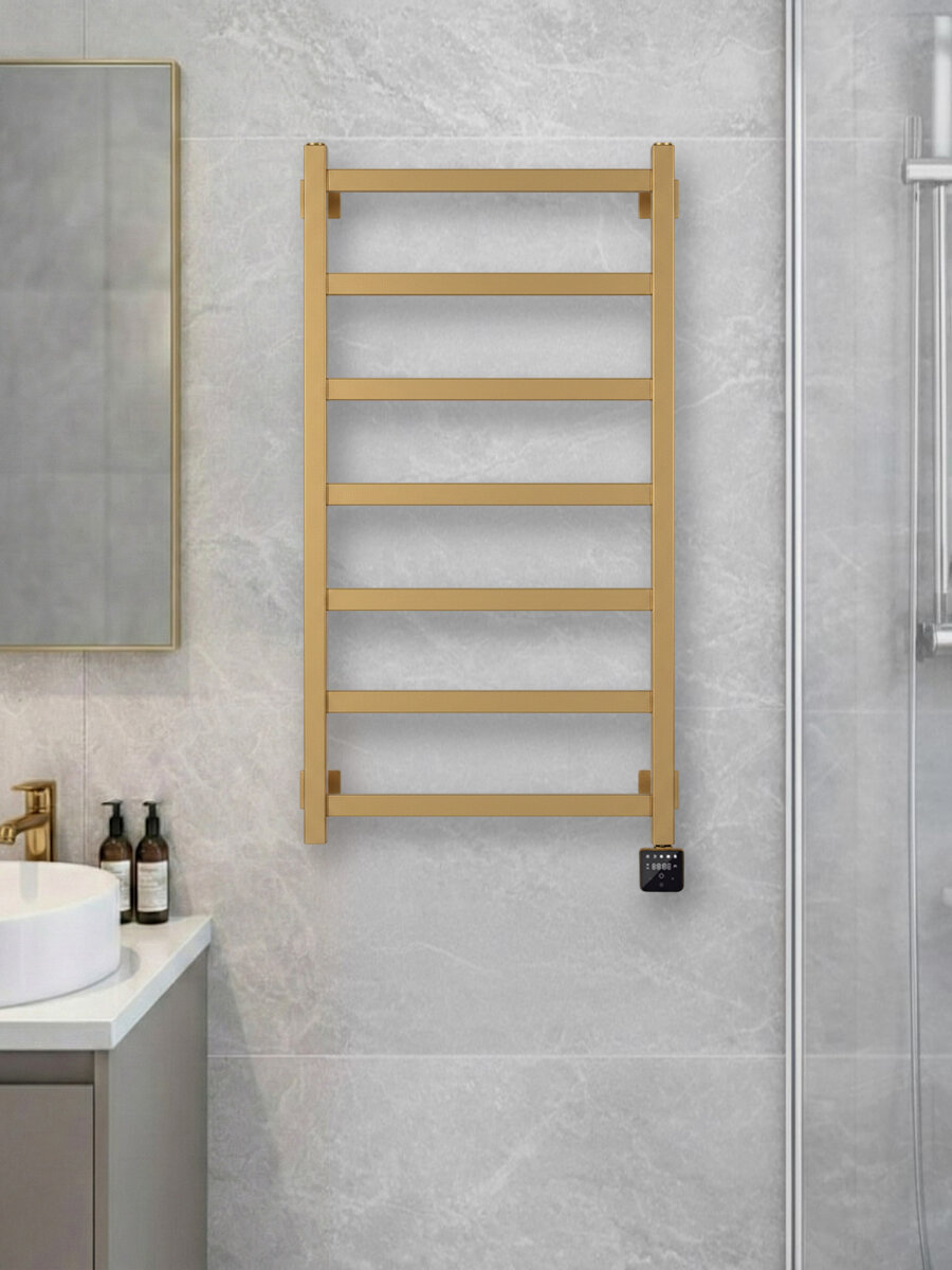 Quadro-1 Полотенцесушитель электрический EQ1 80x60 см Золото матовое