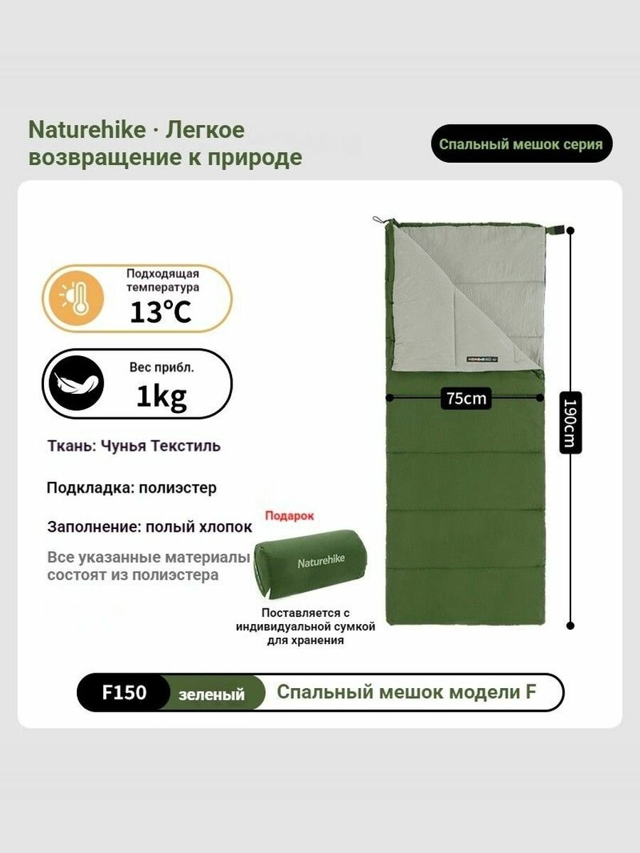 Naturehike Спальный мешок для путешествий состыковывающийся NH22MSD05