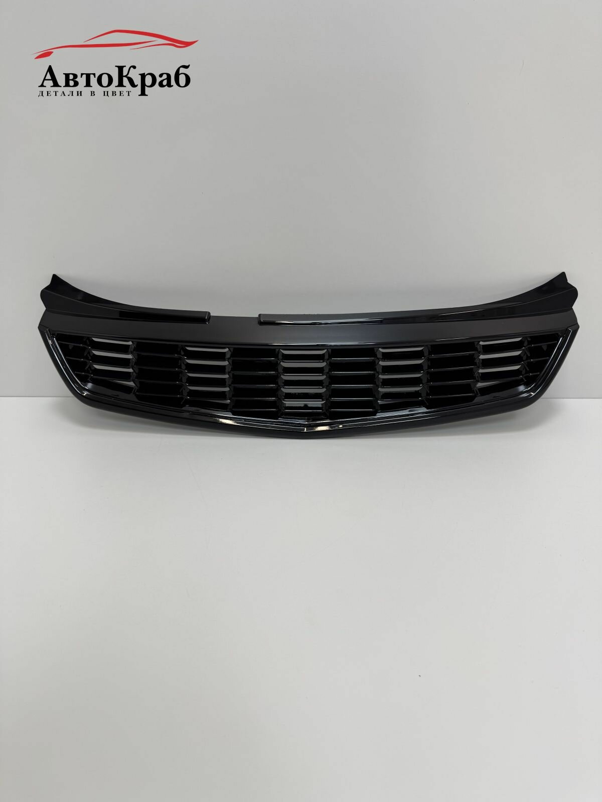Решетка радиатора с черным молдингом для Лада Приора 21704 рестайлинг 2013 - 2018 г. соты