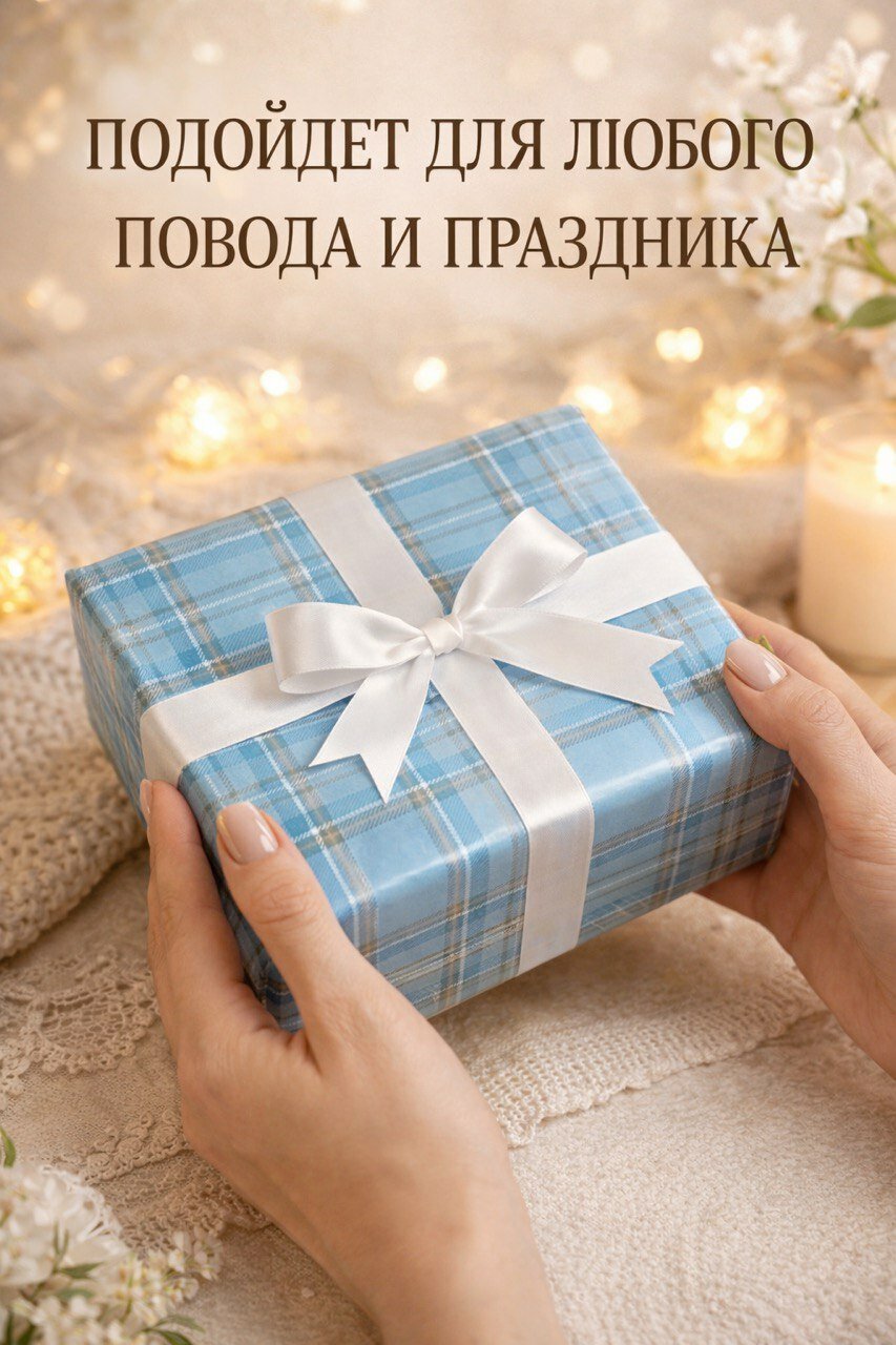 Бумага оберточная для упаковки подарков плотная 80 гр/м2, 70х100 см — фото 1
