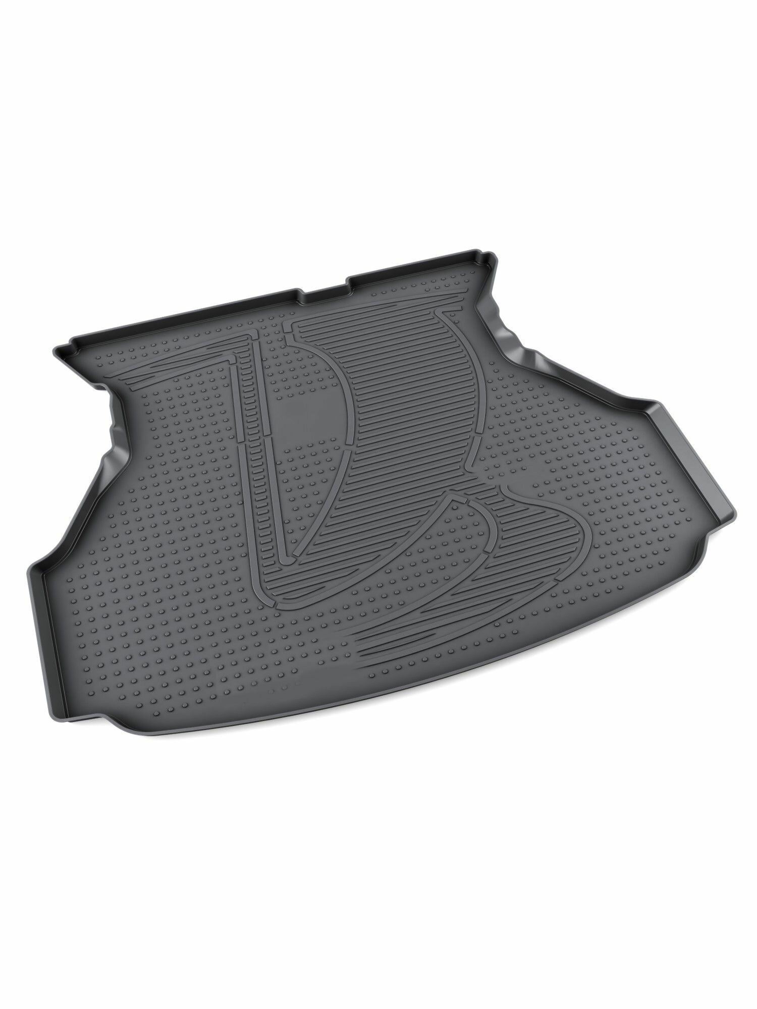 Коврик в багажник для LADA Granta Liftback (полиуретан) Гранта лифтбек с бортиками