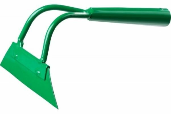 Тяпка сварная Инструм-Агро заточная, размер 225х140х70 мм, с черенком, зеленая
